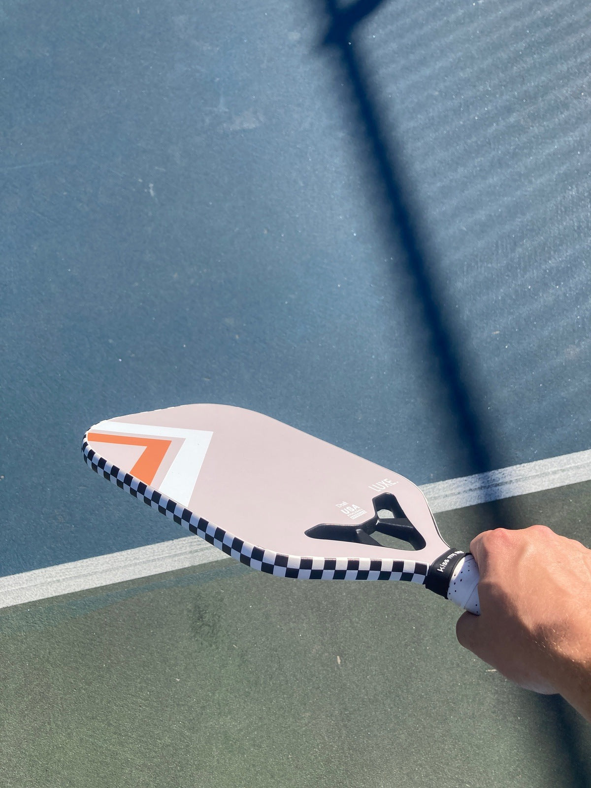 Aesthetic Blue Checker Pickleball Paddle – LUXE Pickleball